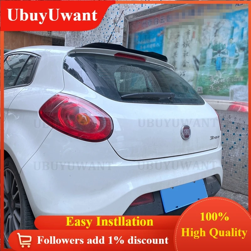 Para fiat bravo spoiler 2006 a 2016 de alta qualidade abs preto brilhante diy cor spoiler bravo ...