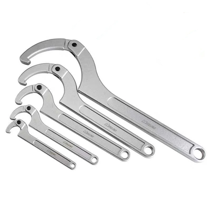 Round Nut Adjustable Hook-type Wrench Multifunction Universal Spanner ...