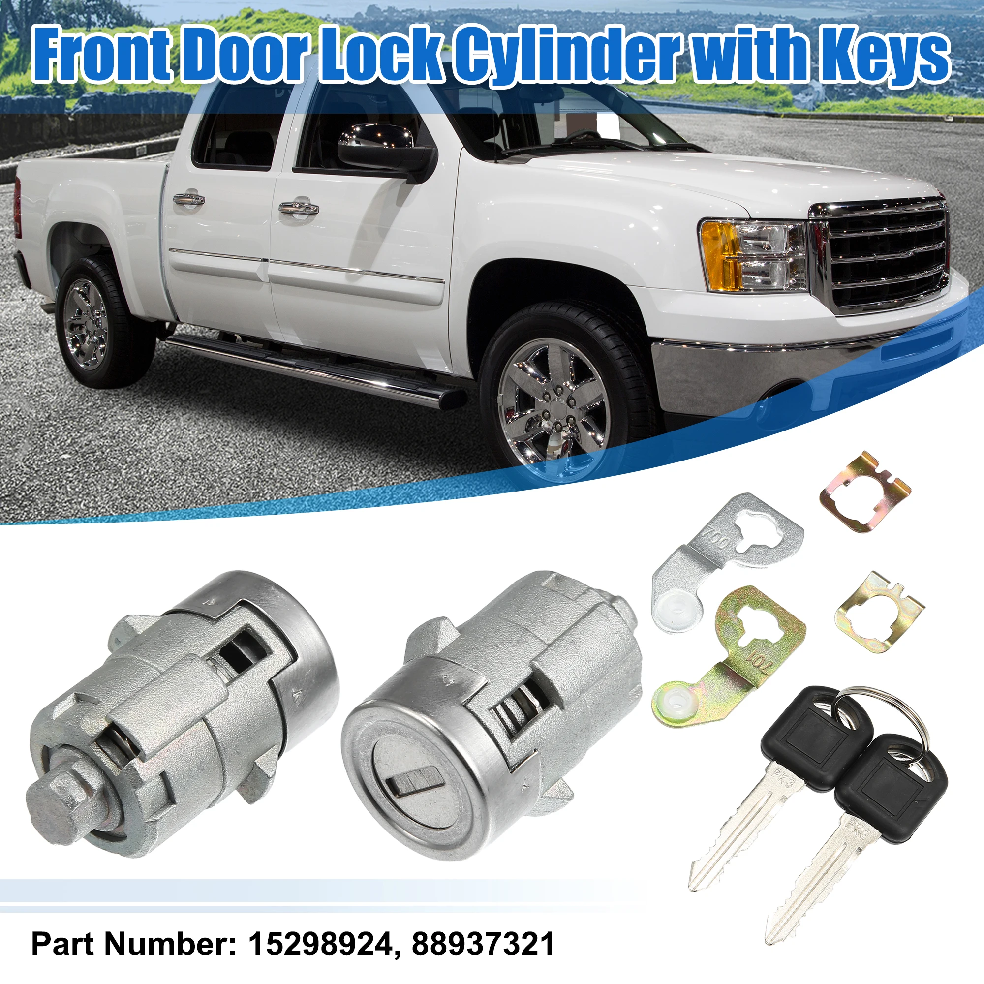 UXCELL-1-Set-Door-Lock-Cylinder-with-2-Keys-15298924-for-Chevrolet ...