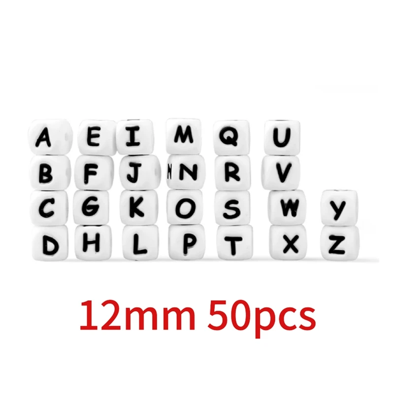 50Pcs-lot-Silicone-Bead-Letters-12mm-White-Silicone-Alphabet-Beads-DIY ...