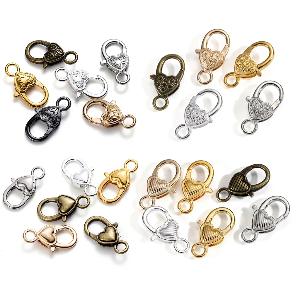 10pcs-lot-14-27mm-Heart-Shape-Lobster-Clasp-Hooks-Connectors-For-DIY ...