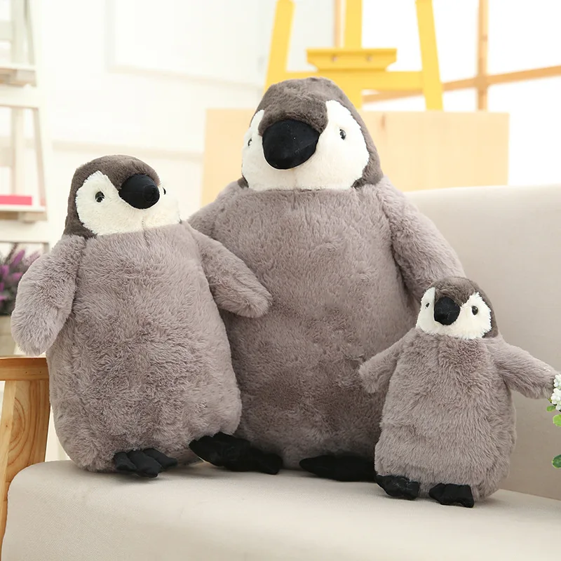 23/35/50cm Simulation Penguin Plush Toy Kawaii Soft Gray Penguin ...