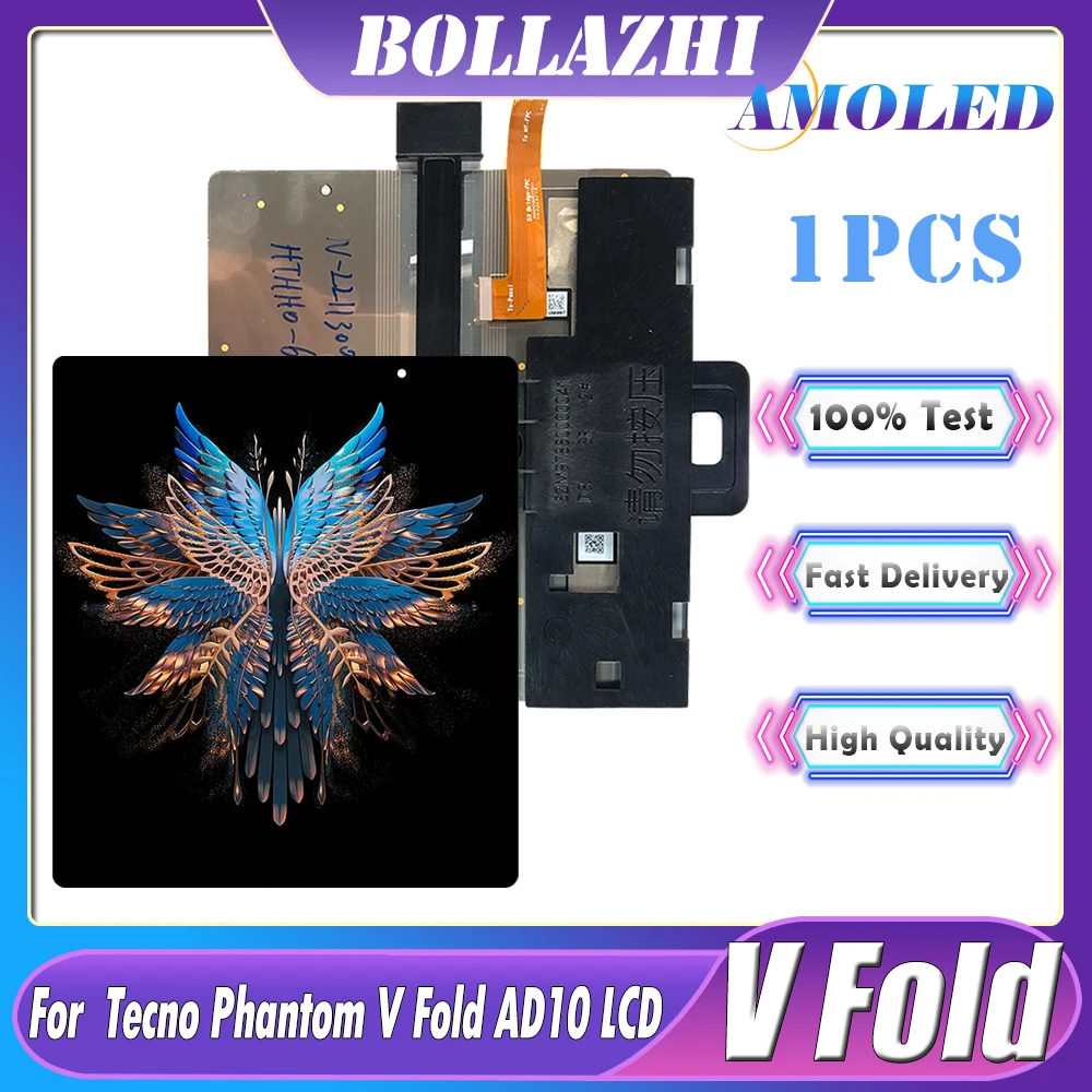 7.85" New For Tecno Phantom V Fold AD10 Inner Big Screen LCD Display ...