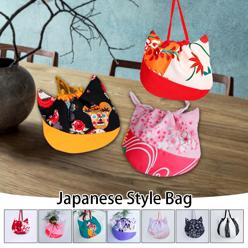 Japanese Mini Knot Wrist Bag Portable Women Handle Bag Simple Purse ...