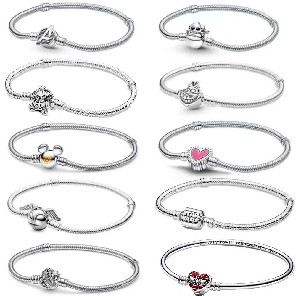Sterling-Silver-Disney-Cobra-Osso-Pulseira-Adequado-para-Pandora ...