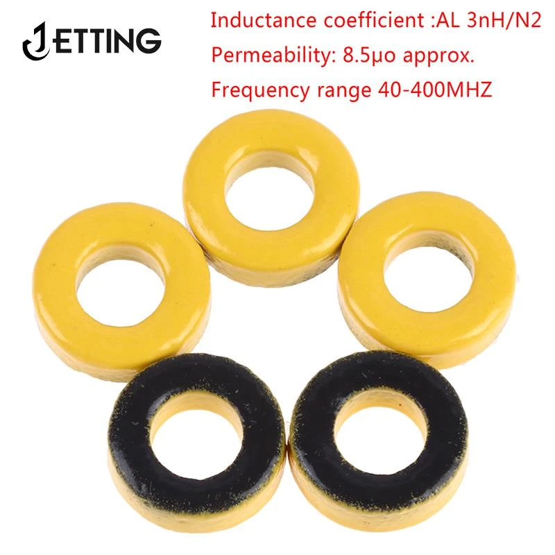 T37 6 Iron Powder Cores 9.5*5.2*3.3mm AL=3.0nH/N2 8.5uo Iron Dust Core ...