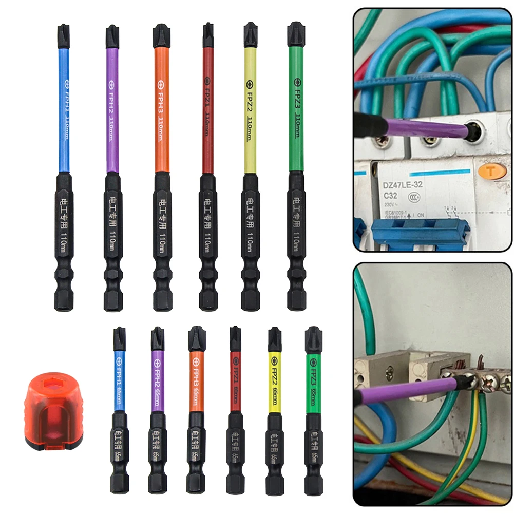1-3pcs-65mm-110mm-Magnetic-Cross-Screwdriver-Bit-For-Electrician ...
