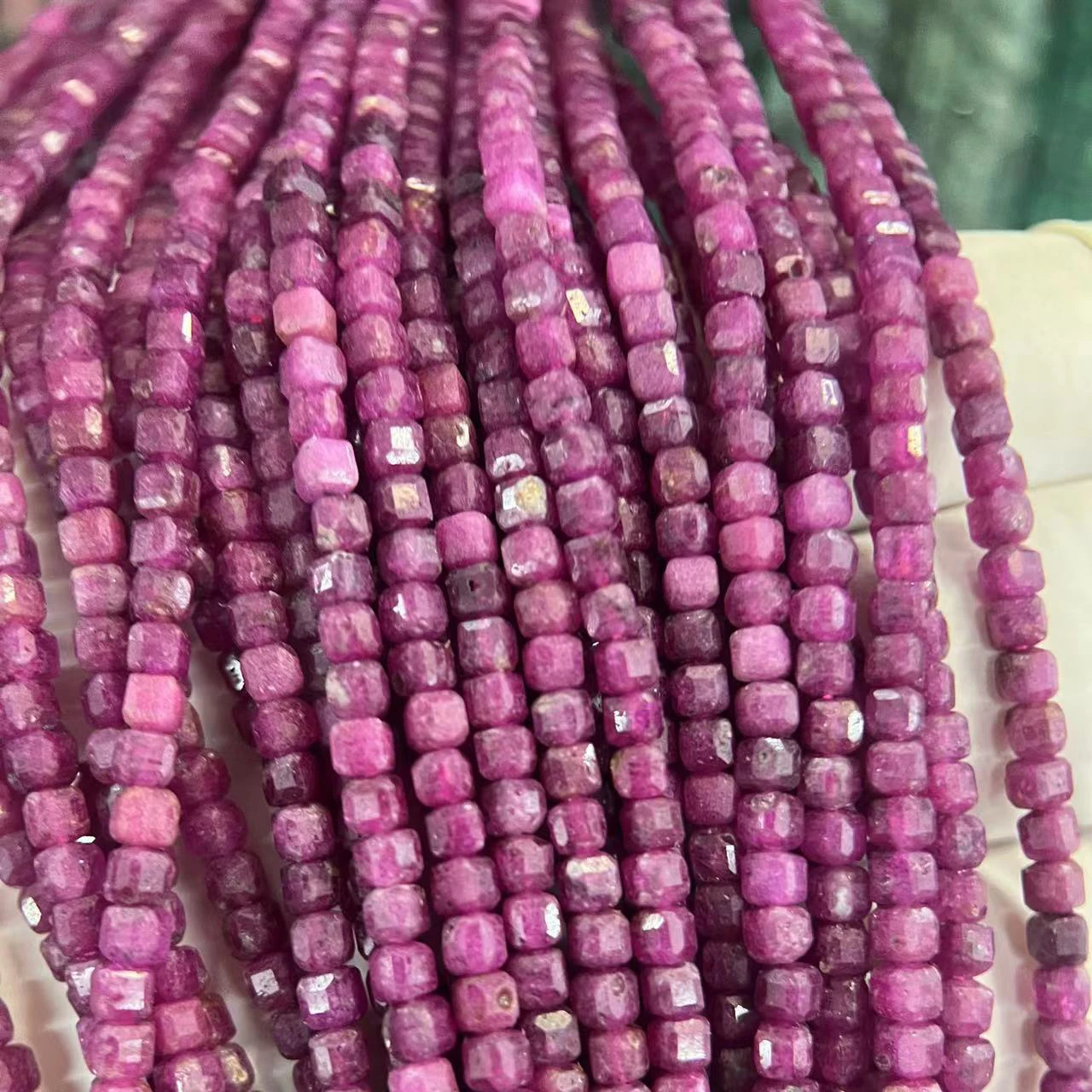 Natural-Ruby-2-2mm-Faceted-Cube-Red-Gemstone-Cubic-Delicate-Seed-Beads ...