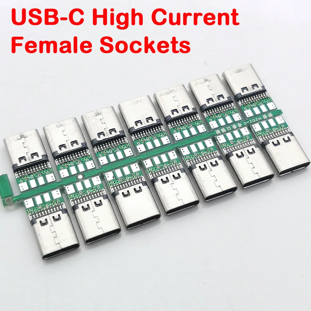 1-10pcs-USB-3-1-Type-C-Connector-High-current-24-Pin-Female-Socket ...
