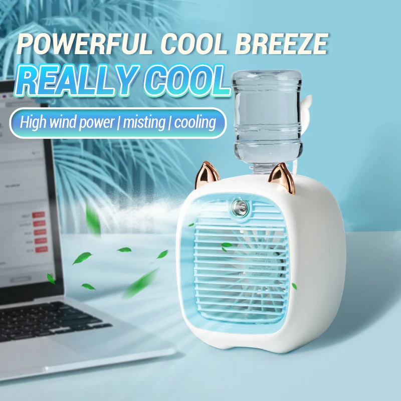 Ar Condicionado Portátil USB Mini Air Cooler Fan Water Cooling Fan com ...