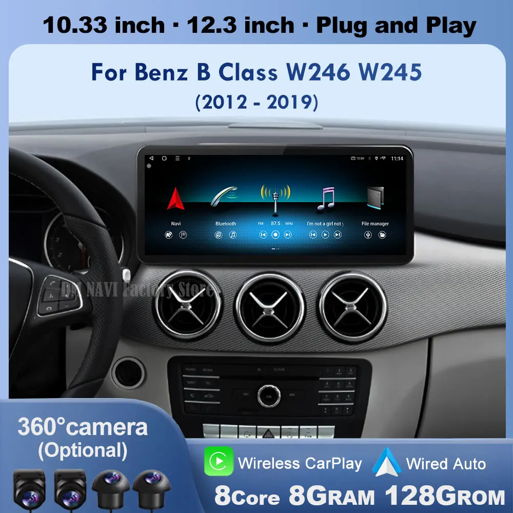 Car Radio Multimedia Video For Benz B-class W246 W245 2012 - 2019 ...