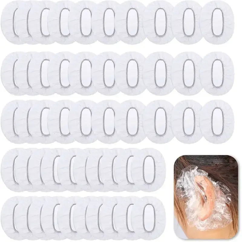 100pcs-Disposable-Ear-Cover-Waterproof-Plastic-Ear-Cover-Cap-Ear ...
