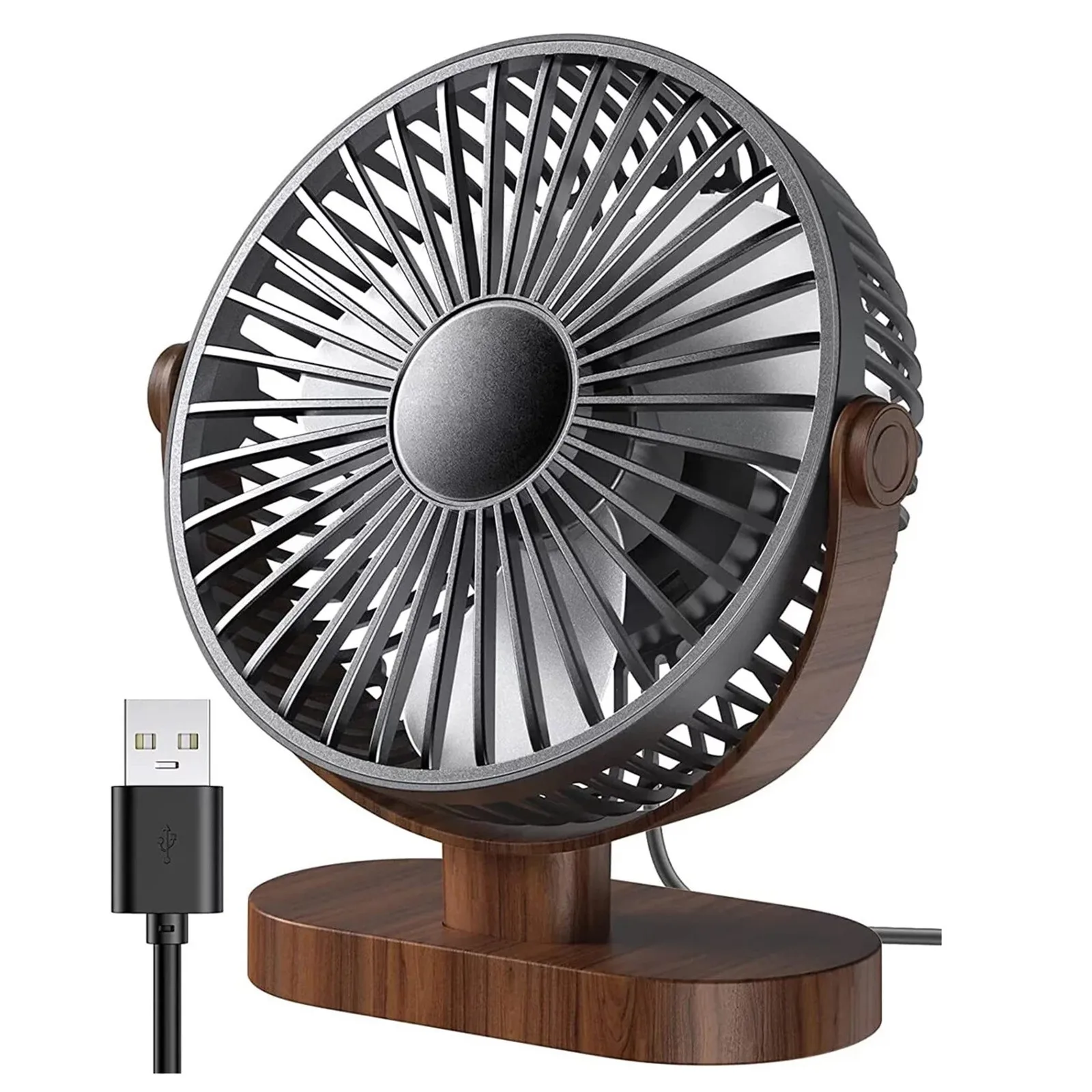 Battery-Powe-Fan-Summer-Usb-Desk-Fan-6-5-Inch-3-Speeds-Portable ...