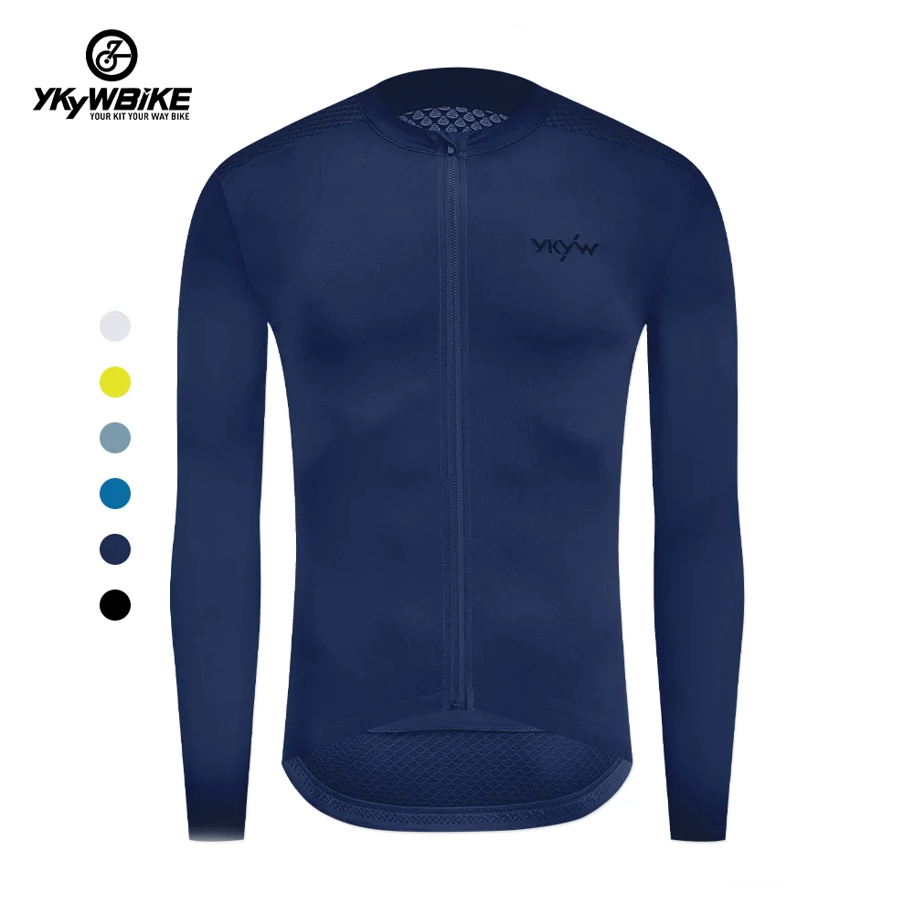 YKYW Long Sleeve Cycling Jersey For Men Bicycle Racing Shirt Pro Team ...