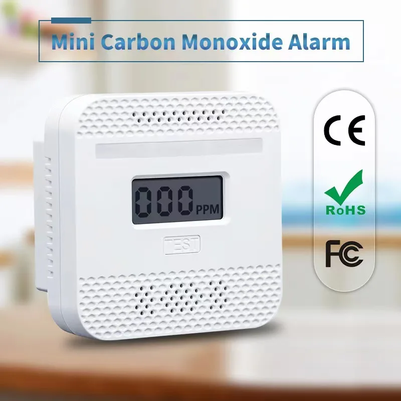 Carbon Monoxide Detectors, Portable Co Alarm Detector With Lcd Digital Display For Home Travel ...