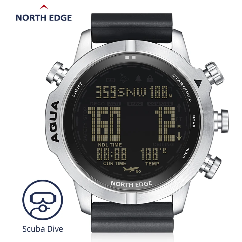Men‘s Dive Computer Watch Waterproof 100M Smart Digital Free/Scuba ...