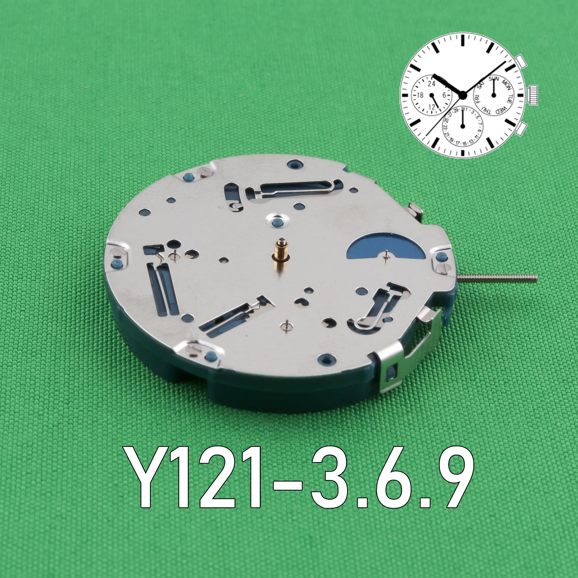 Y121-3/6/9 Multifunctional watch movement epson 3 samll hands Y121 movement