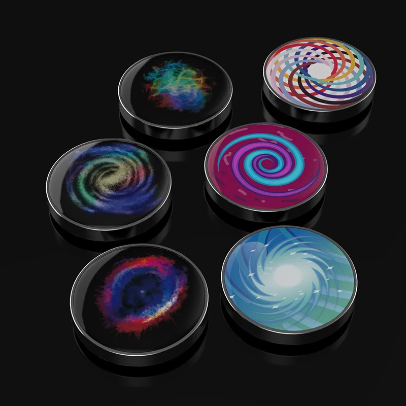 Colorful Luminous Galaxy Star Desk Gyro Mezmocoin Pocket Toy Stainless ...