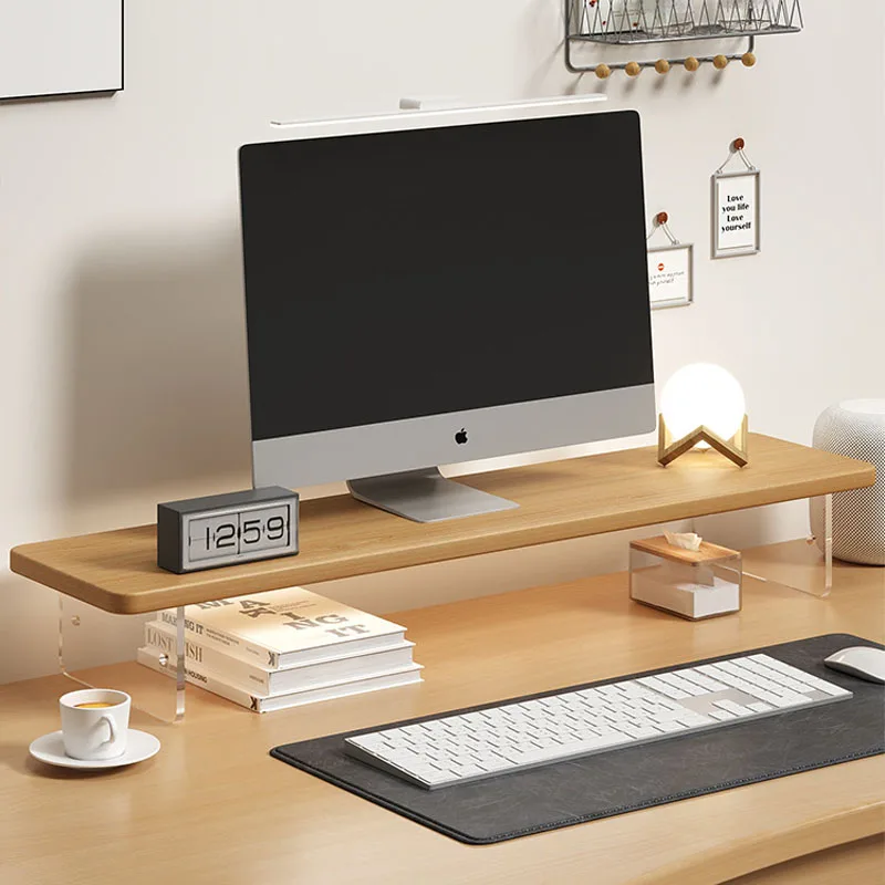Acrylic-Suspension-Heightening-Shelf-Office-Computer-Screen-Display ...