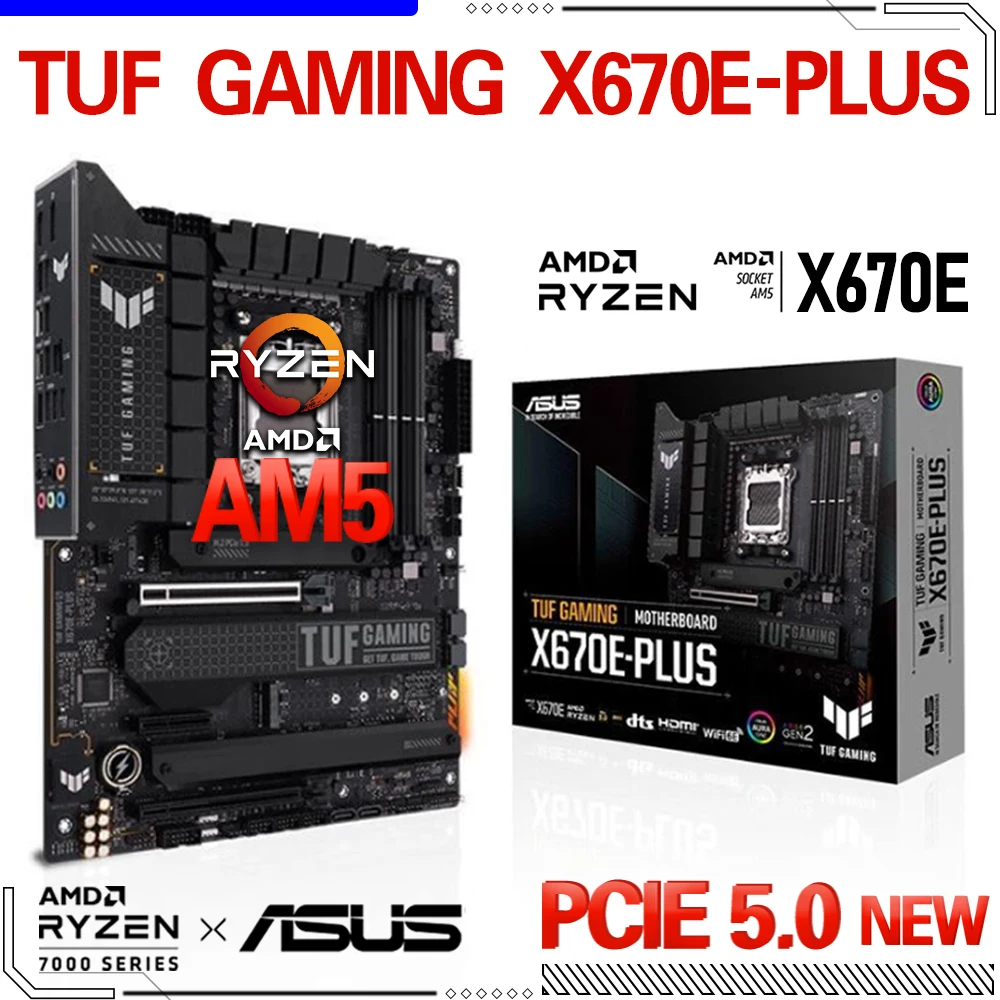 ASUS ATX DDR5 Motherboard AMD AM5 Support Ryzen 7600X 7700X 7900X 7950X ...