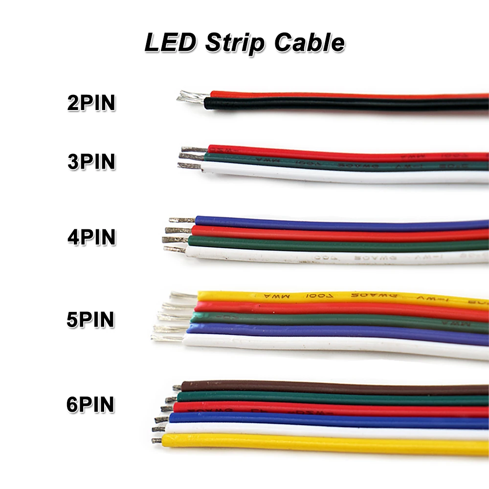 16awg,18awg,20awg Led Strips Cable,wire,2pin/3pin/4pin/5pin/6pin ,for ...
