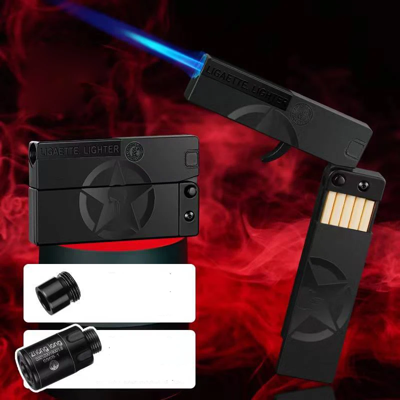 Personalized-Folding-Butane-Gas-Lighter-Windproof-Cigarette-Lighter ...