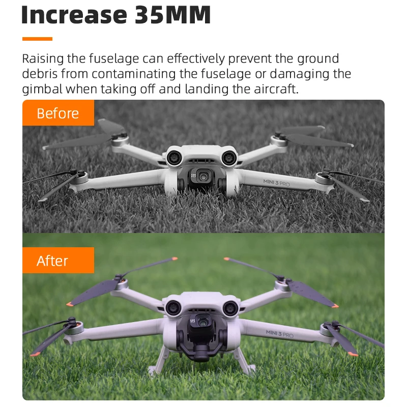 Mini 3 Pro Effectively Heighten By 25mm /35 mm Landing Gear for DJI ...