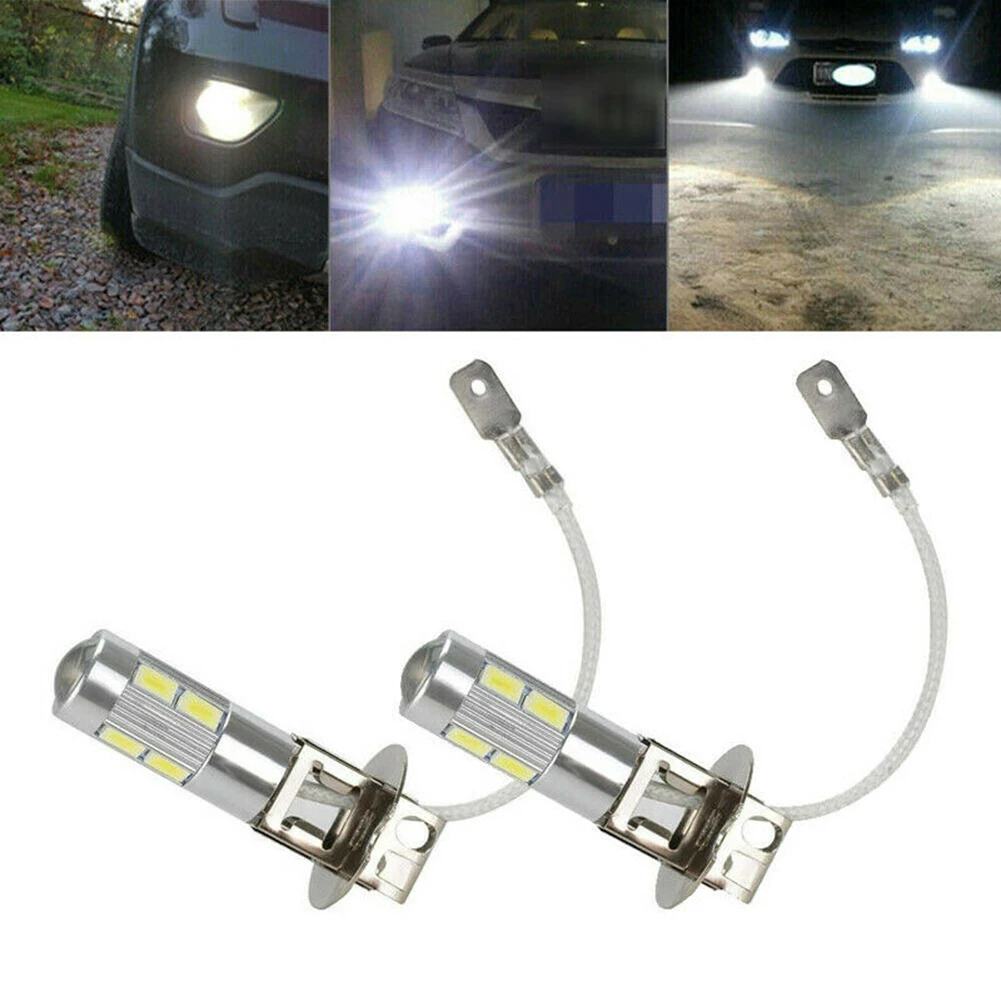2pcs/set H3 50W 6000K White High Power Car LED Daytime Running Light ...