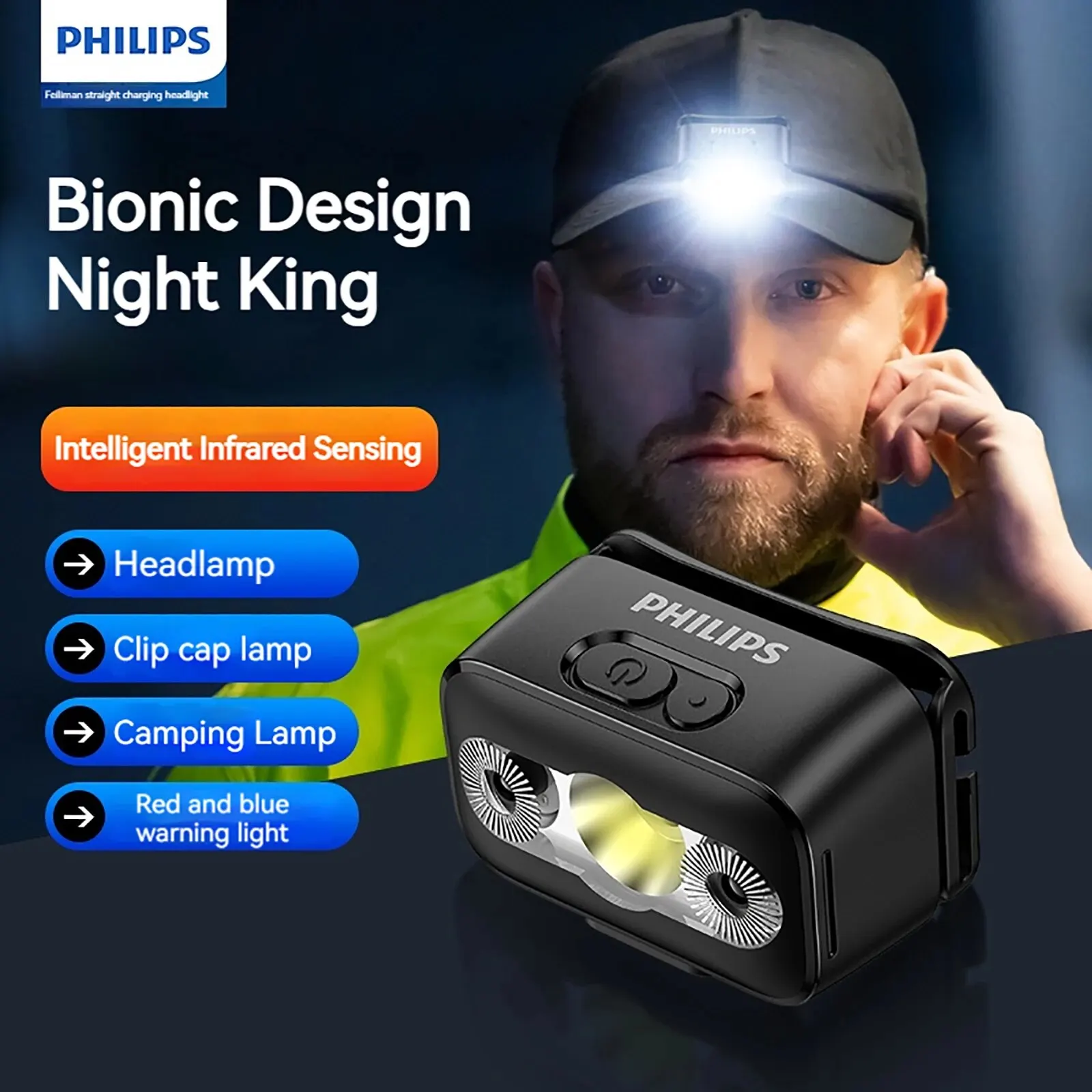 PHILIPS-LED-Headlamp-Sensor-Head-Flashlight-Ten-Types-of-Lighting-Type ...