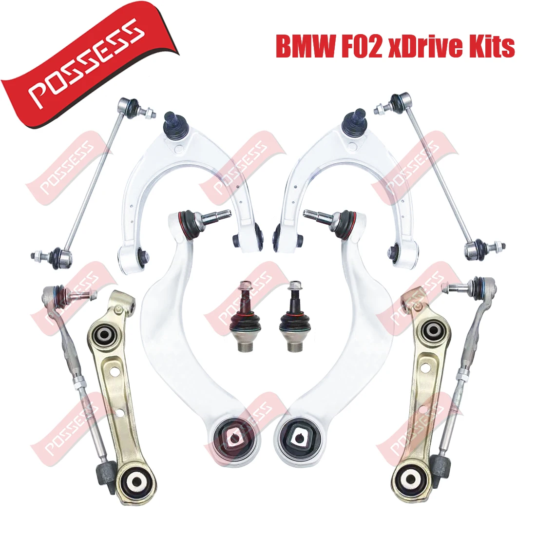 12 Pieces Front Suspension Control Arm Stabilizer Link Tie Rod ...