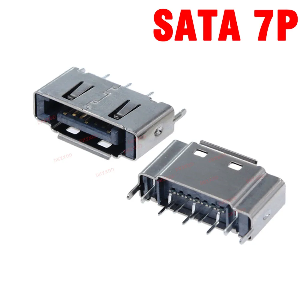 Sata 7pin Female Socket Connector Vertical Straight Pin Dip Spacer ...