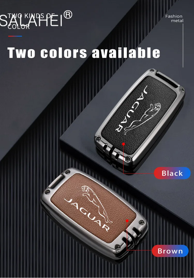Zinc Alloy Leather Car Key Case Cover Holder Bag For Jaguar Xf Xj Xe Xk ...