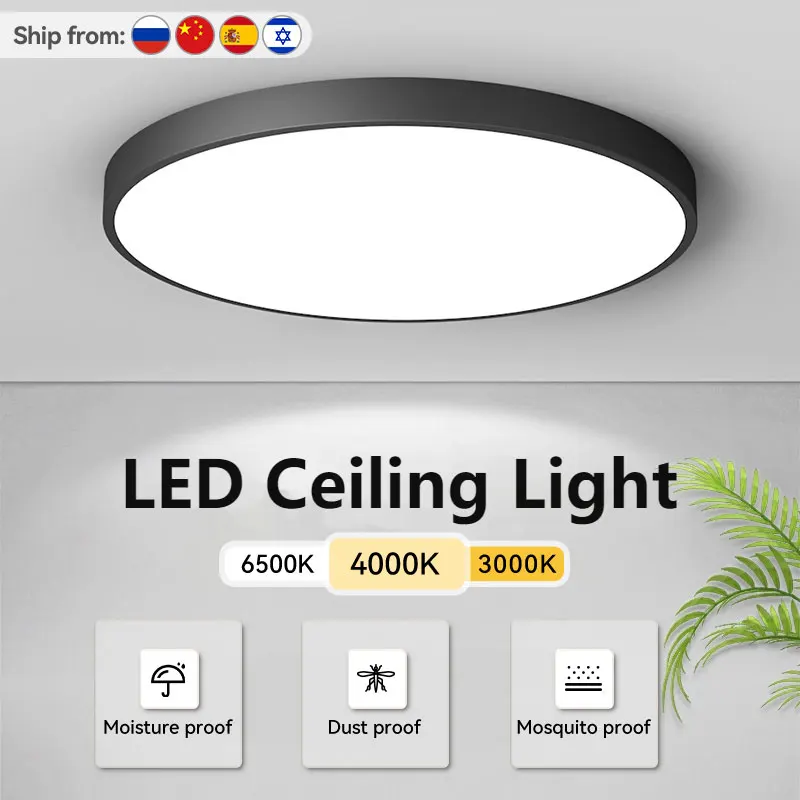 Led Ceiling Lamp15/20 /30/50W Ceiling Lights for Living Room Round ...