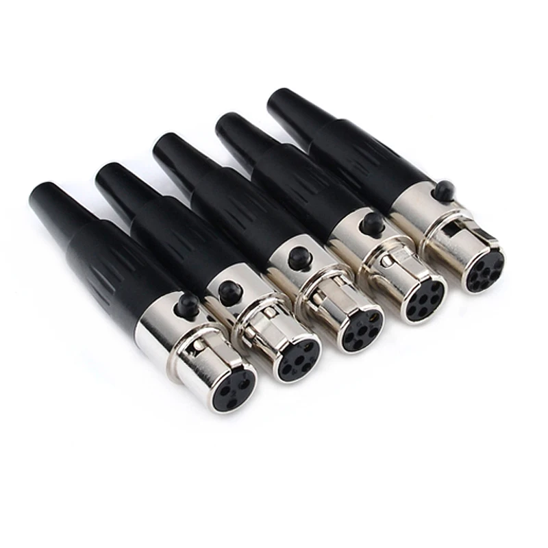Mini XLR Aviation Connector, Female Socket, Zinc Alloy+copper pins, 3 4 ...