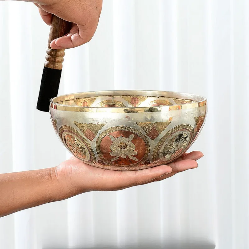 Copper Buddha Singing Bowl Sound Therapy Meditation 16cm Tibetan ...