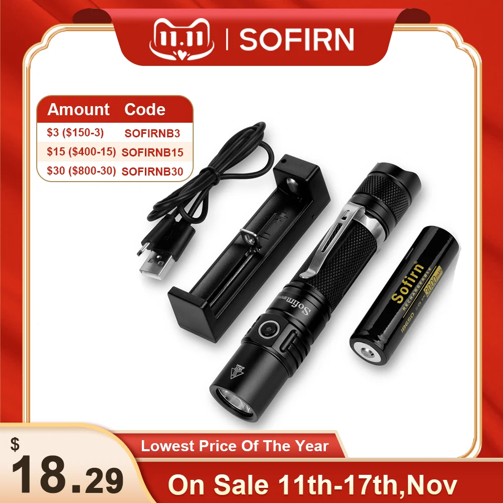 Sofirn-SP31-V2-0-Led-Flashlight-1200lm-18650-XPL-HI-LED-Torch-Light ...