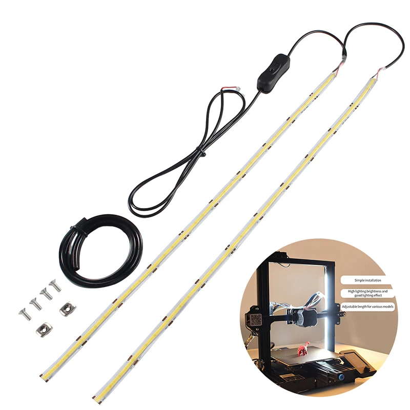 3D-Printer-LED-Light-Bar-Kit-24V-2W-6000K-LED-Chip-Energy-Power-Saving ...