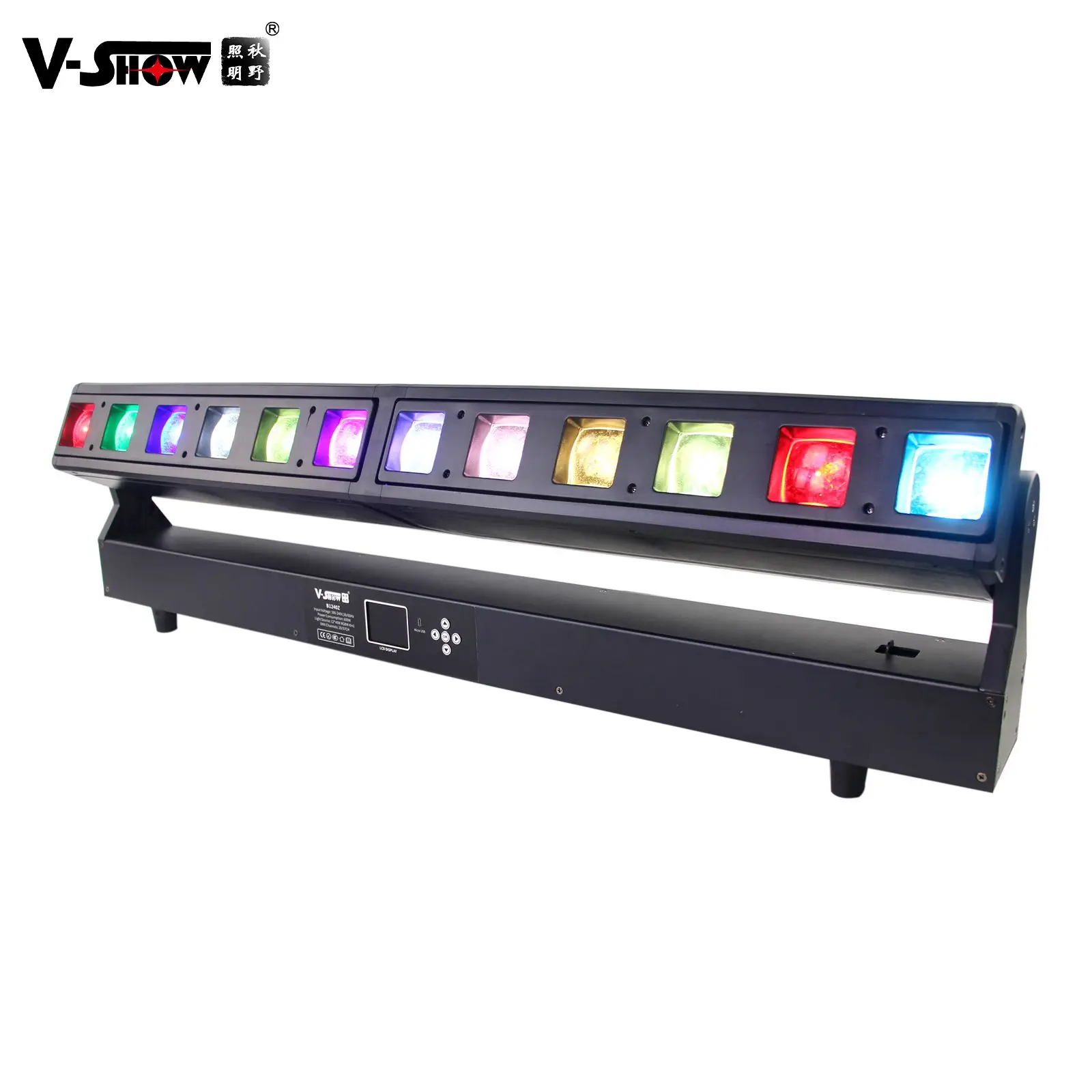 Vshow-Led-12-40w-RGBW-4in1-Beam-Zoom-Moving-Bar-Light-DMX-Sound-And ...