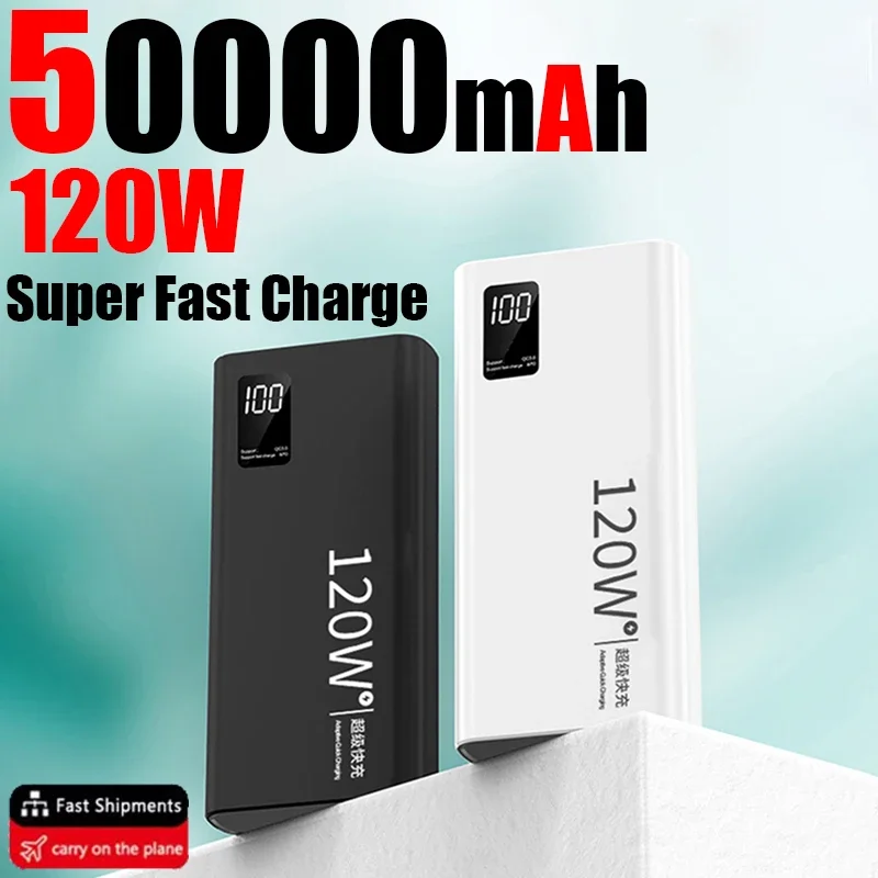 120W Super Fast Charging 50000 mAh Power Bank 100% sufficient capacity ...