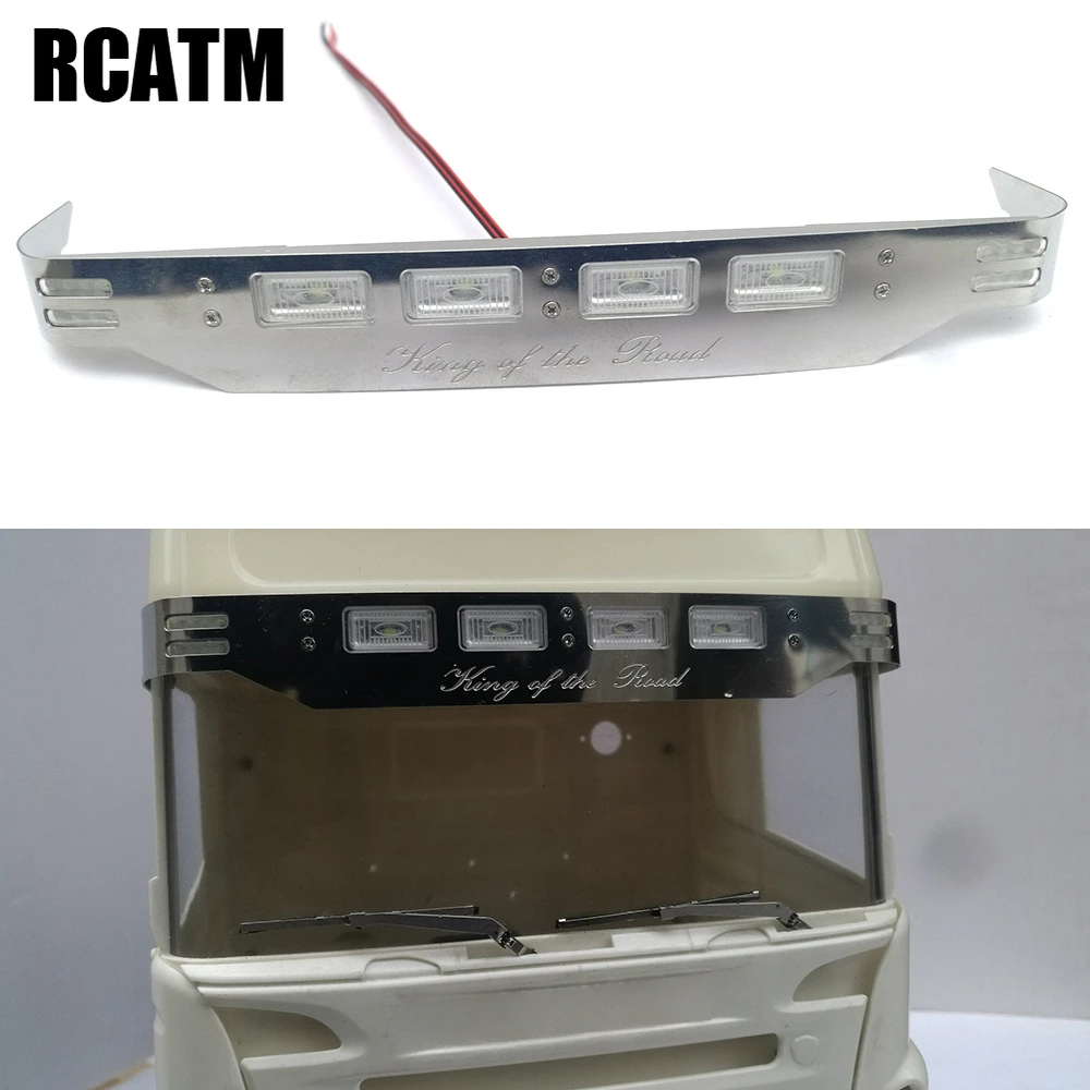 Metal Sun Visor With LED Light For 1/14 Tamiya RC Truck Scania 620 56323 730 470|Parts ...