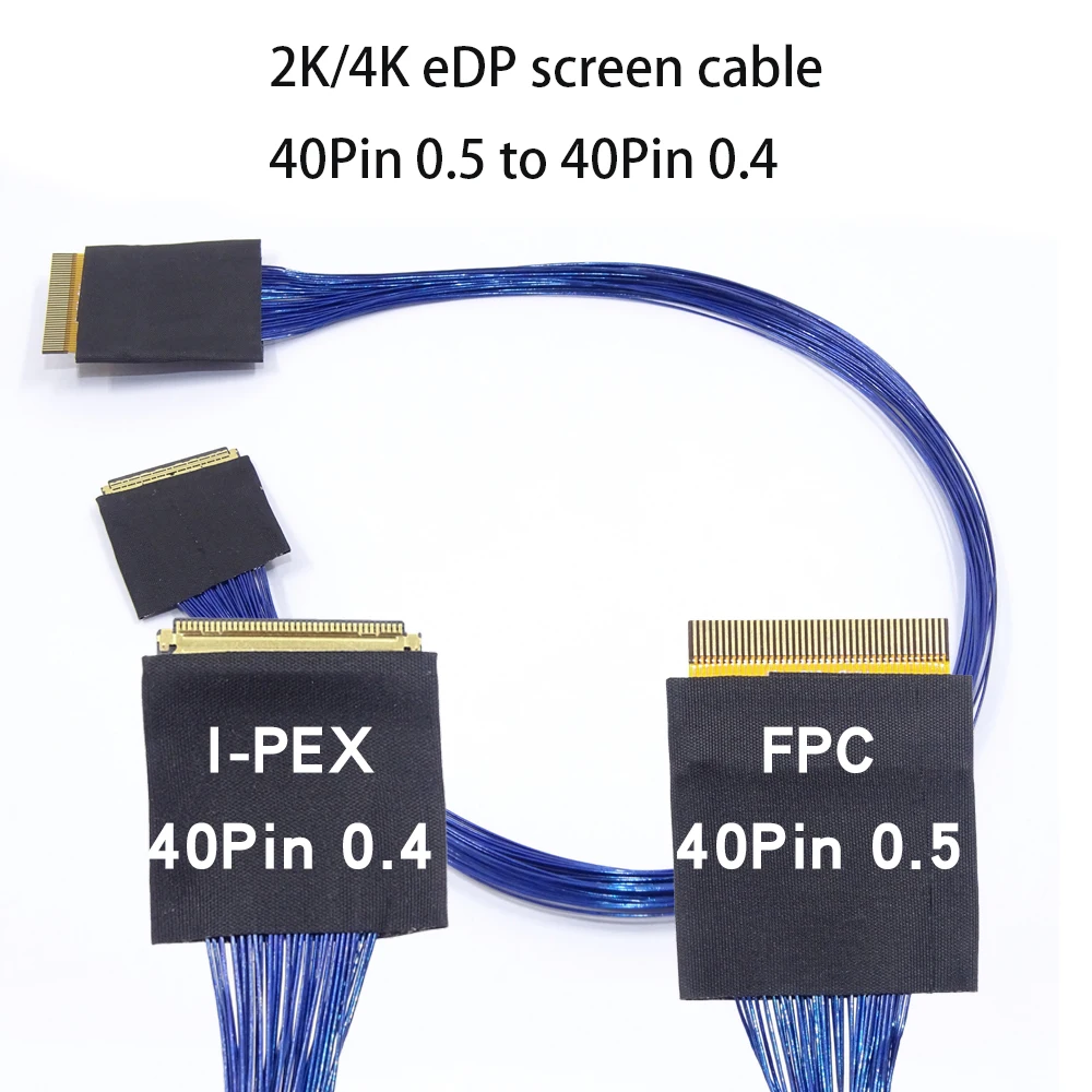 2k 4k Edp Screen Cable I-pex 0.4mm To 0.5mm 40pin Fcp Coaxial Cable ...