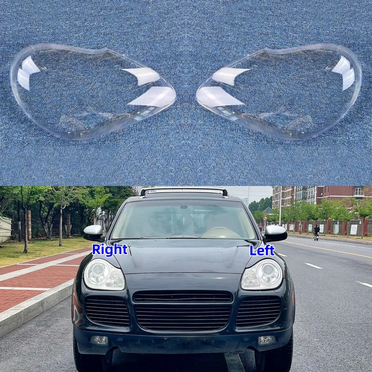 For Porsche Cayenne 2005 2006 Headlamp Lens Glass Shell Car Front ...