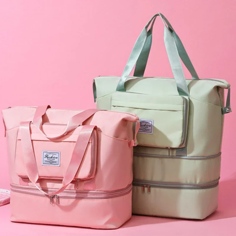 Waterproof-Portable-Travel-Bag-Expandable-Handbag-Nylon-Large-Capacity ...