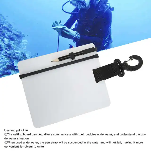 Scuba Diving Torch Slate Pencil 3 Panels Wrist Writing Dive Slate With ...
