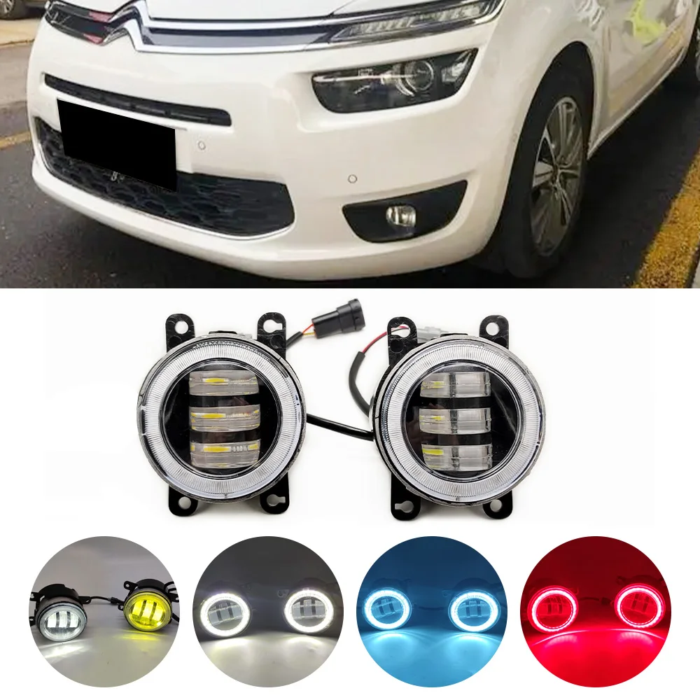 Car-Angel-Eye-Fog-Light-Assembly-LED-Fog-lamp-Daytime-Running-Light-DRL ...