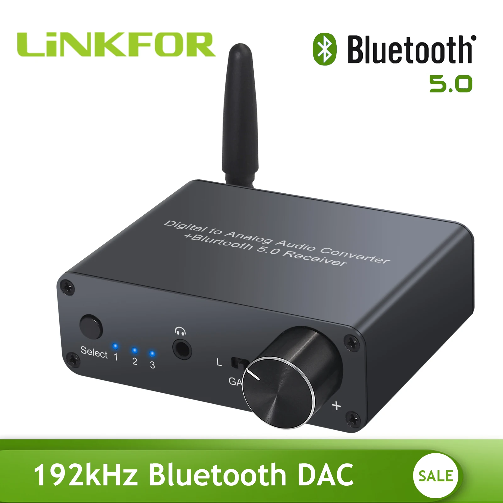 LiNKFOR-192kHz-DAC-Bluetooth-V5-0-Receiver-Digital-to-Analog-Converter ...