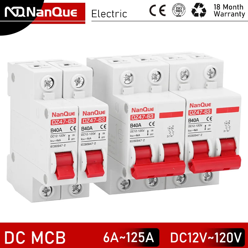 DC MCB 12V 24V 48V 60V 110V Circuit Breaker Battery Protect Switch ...