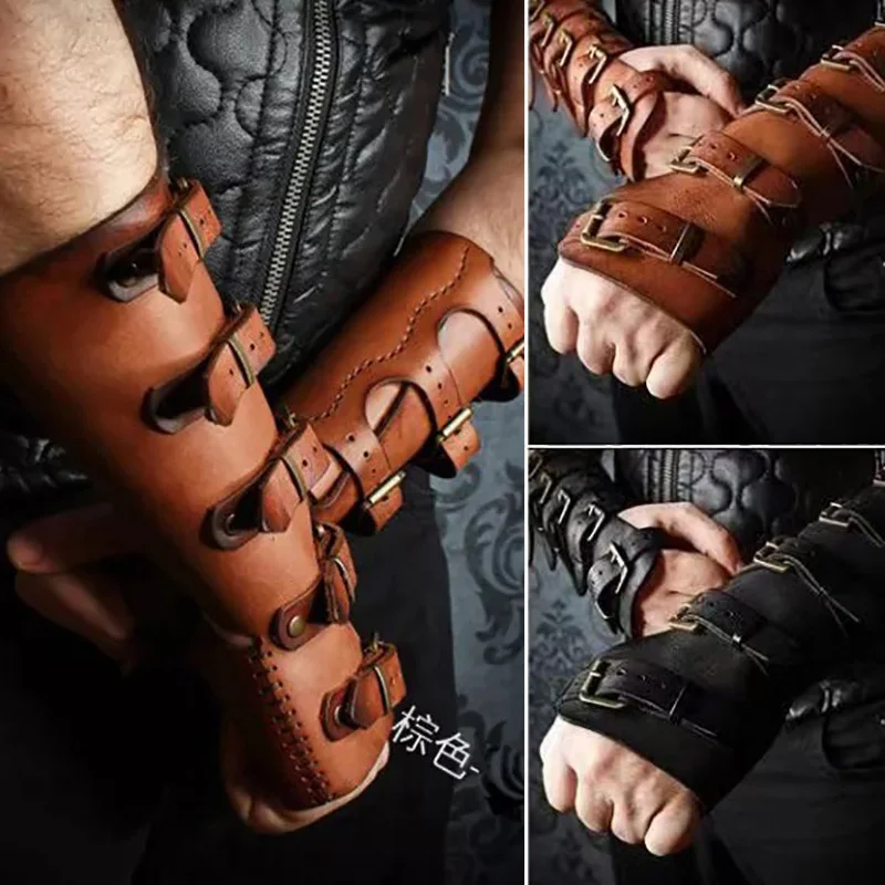 Medieval-Viking-Wristband-Gauntlet-Vambrace-Arm-Cuff-Armor-Steampunk ...