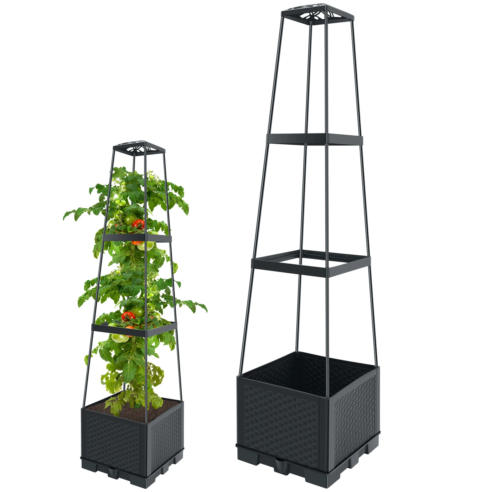 Climbing-Plant-Pot-Support-Frame-Garden-Tomato-Support-Cages-For ...