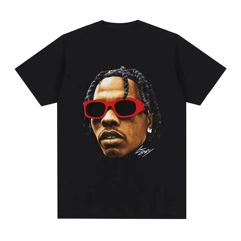 Hip-Hop-Rapper-Lil-Baby-Graphic-T-Shirt-Men-s-Vintage-Oversized-Cotton ...